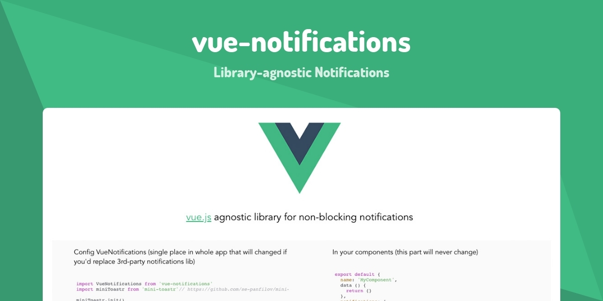 Vue Notifications Library Agnostic Notifications Made With Vuejs